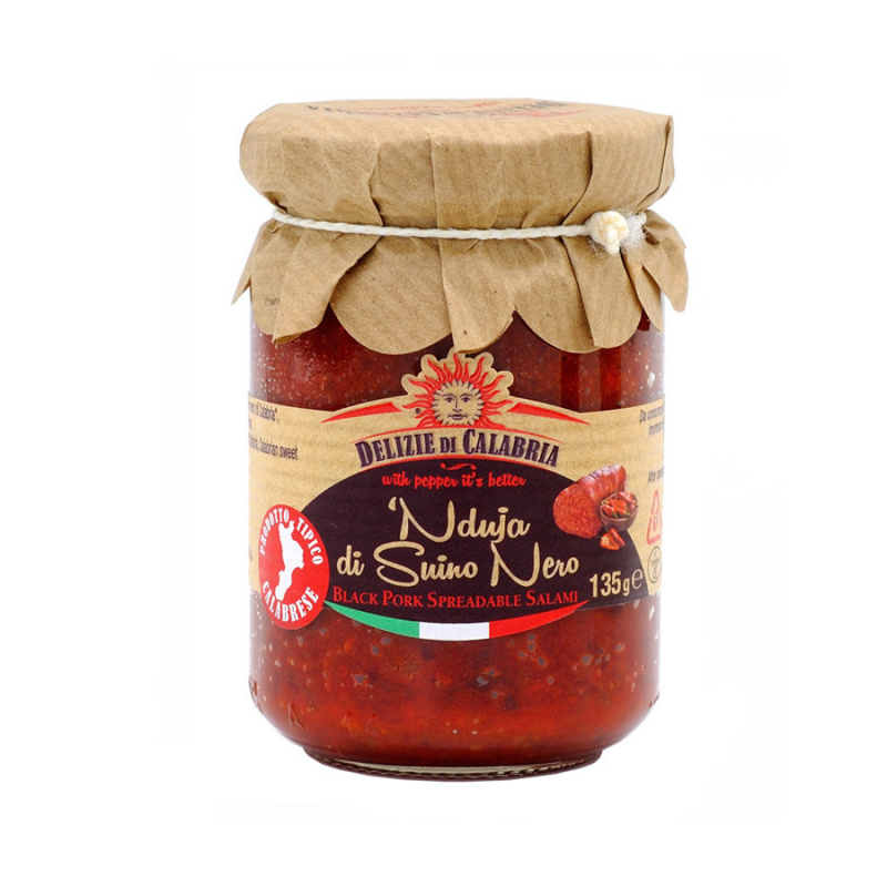 Nduja Black Pork spicy spreadable salami 135 gr Delizie di Calabria